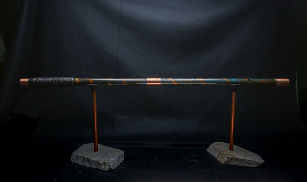 Copper Flute #BF0022 in Arctic Burl | Bass F - RÄUM Music