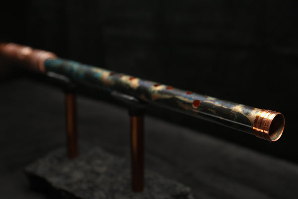 Copper Flute #LE0055 in Midnight Ocean with Flame-Treated End Piece ...