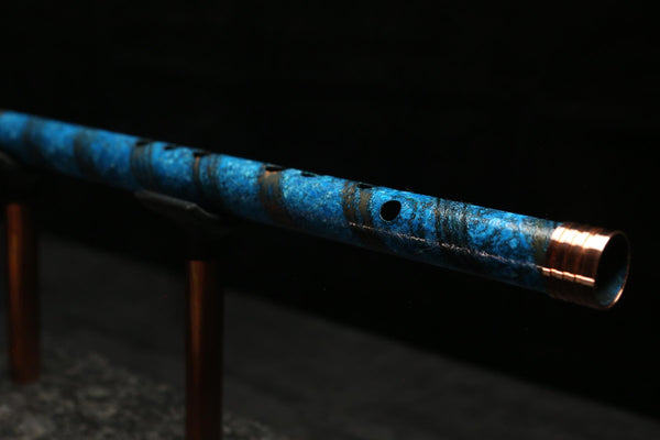 Copper Flute #LE0049 in Azure Spiral | Lullaby Edition - RÄUM Music