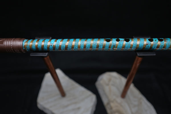 Copper Flute #LE0037 in Turquoise Spiral | Lullaby Edition - RÄUM Music