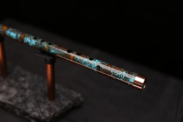 Copper Flute #LE0044 in Turquoise Burl | Lullaby Edition - RÄUM Music