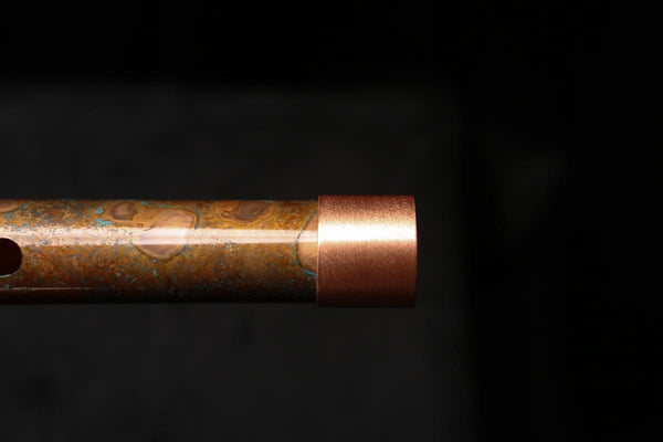 Low D Copper Flute #LDC0046 in Copper Storm w/Copper Jewel End-Piece ...