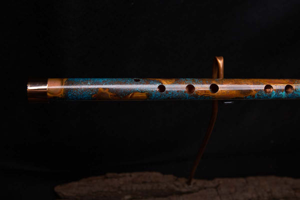 Copper Flute #0025 in Turquoise Burl - Low C - RÄUM Music